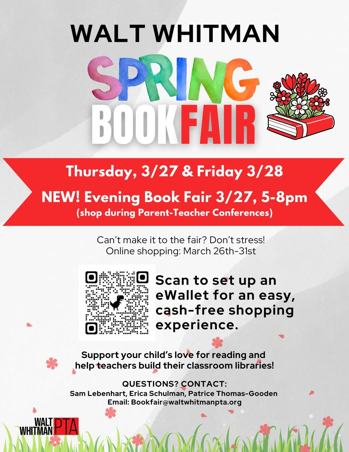 Spring Book Fair – Walt Whitman PTA